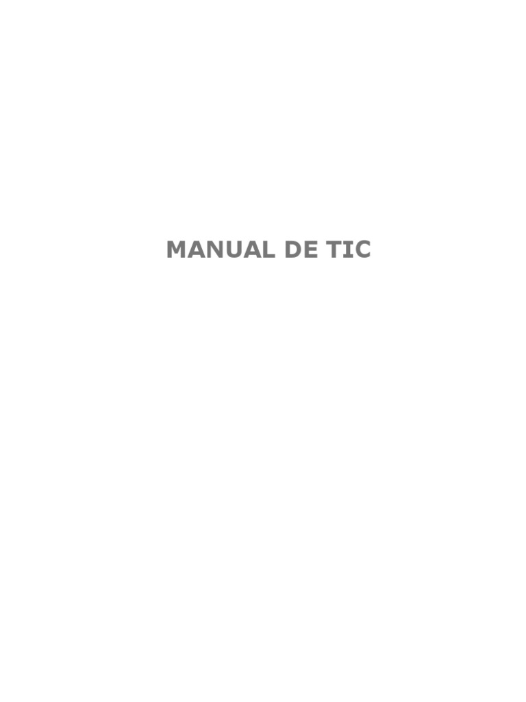Manual Tic | PDF | Janela (informática) | Rede mundial de computadores