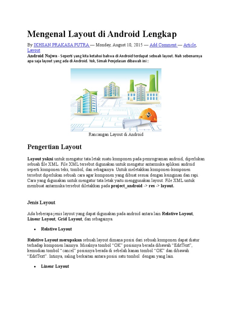 Mengenal Layout Di Android Lengkap | PDF