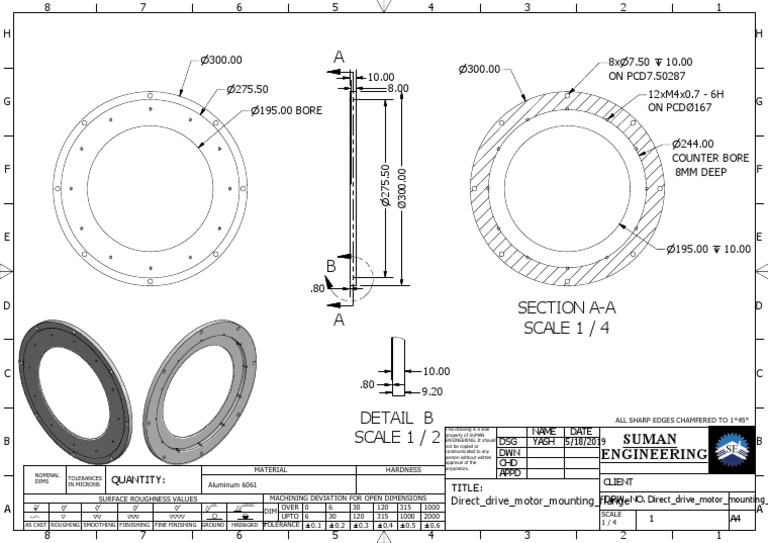 Direct Drive Motor Mounting Flange | PDF | Industrial Processes ...