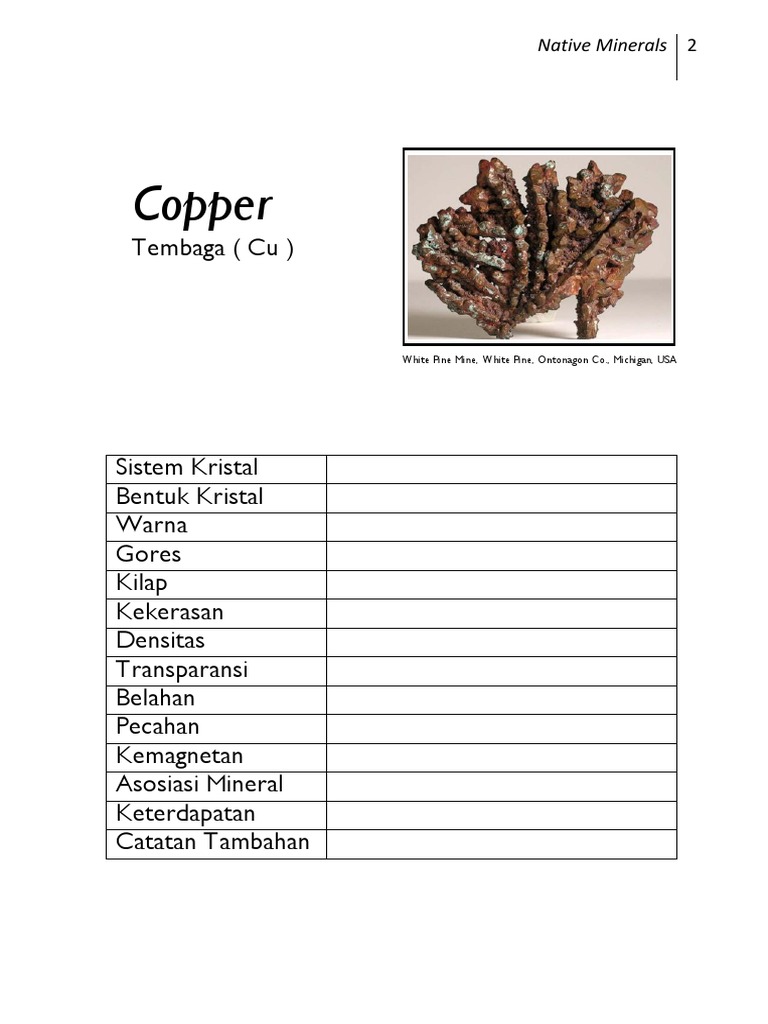 Native Minerals | PDF