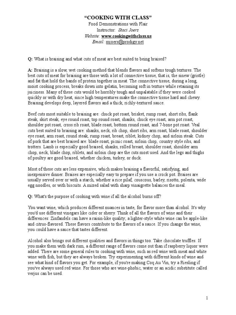 Basic Cooking | PDF | Taste | Teaspoon