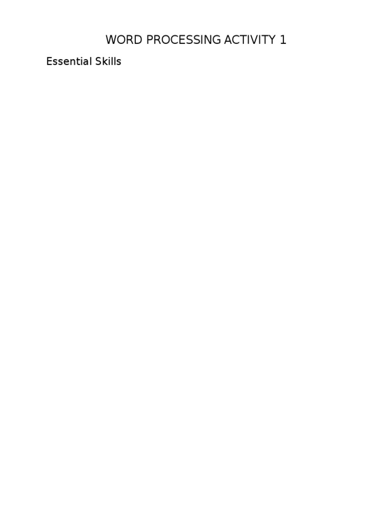 MS Word Activity | Download Free PDF | Paragraph | Text