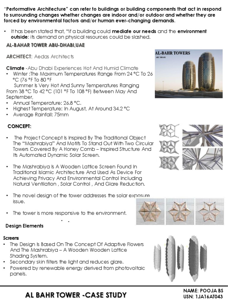 Al Bahr Tower - Case Study: Abu Dhabi Experiences Hot and Humid Climate | PDF | Photovoltaics | Hvac