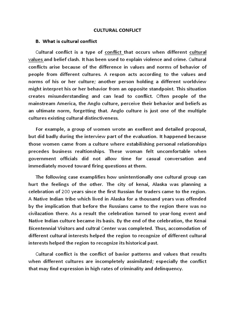 Cultural Conflict | PDF | Deviance (Sociology) | Value (Ethics)