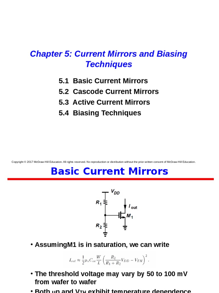 Passive and Active Current Mirrors-Chapter - 05 | PDF | Electrical ...