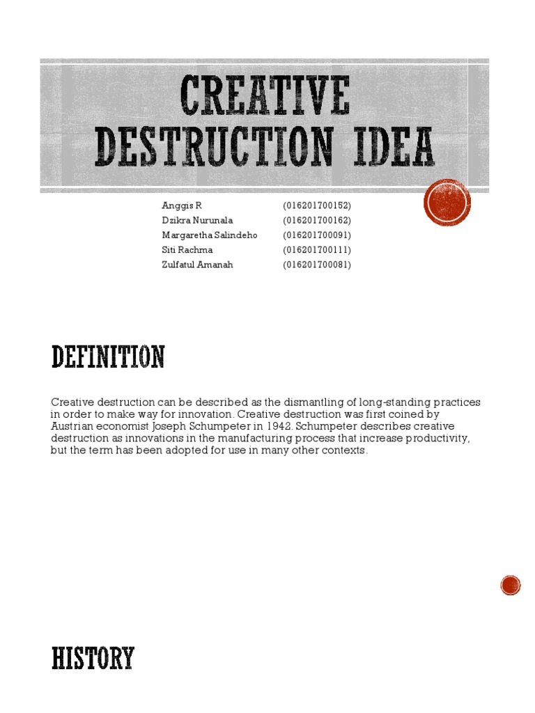 Understanding Creative Destruction Theory | PDF | Finance & Money ...
