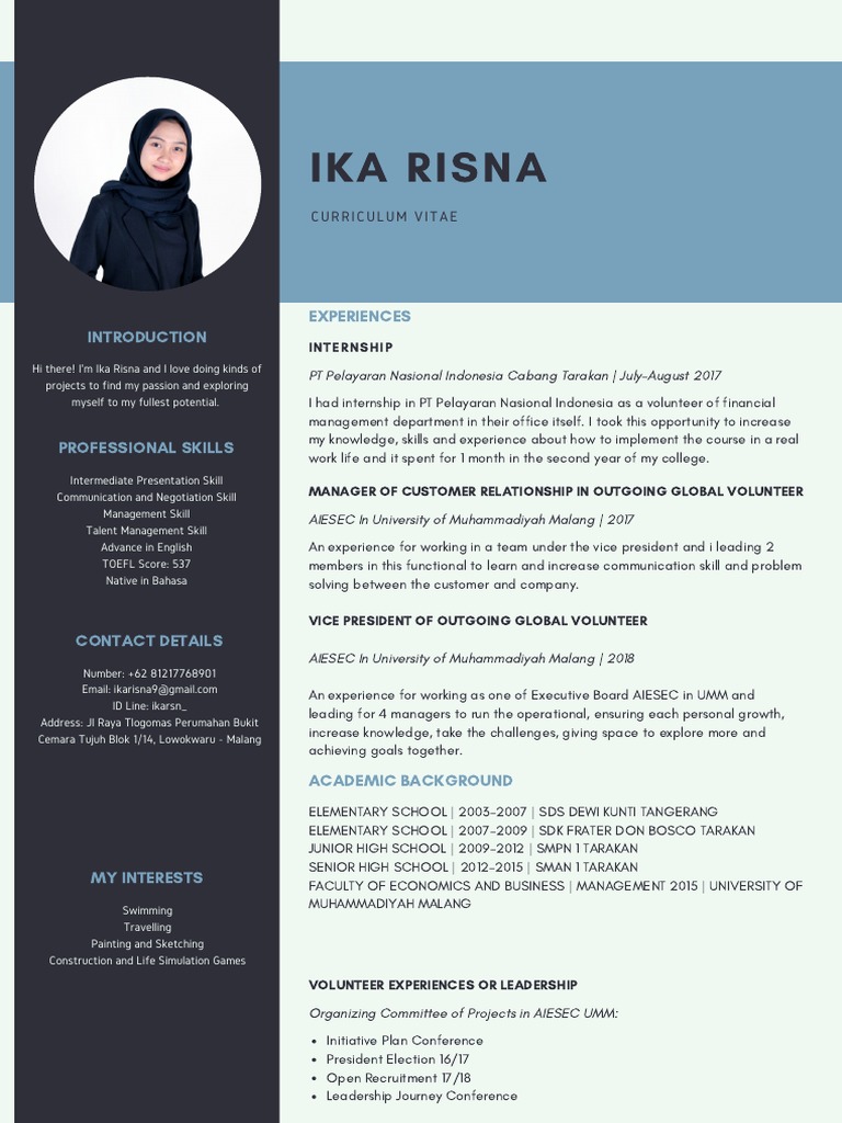CV Ika Risna | PDF | Behavior Modification | Learning