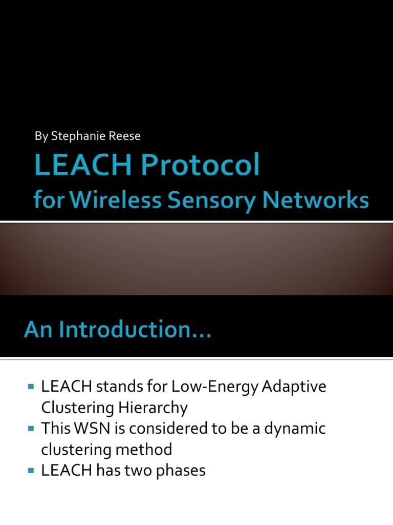 Leach H Pdf Wireless Sensor Network Cluster Analysis 2493