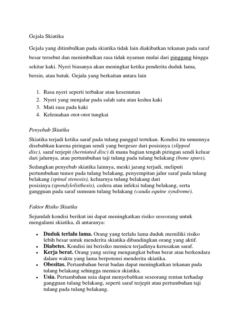 Gejala Skiatika | PDF
