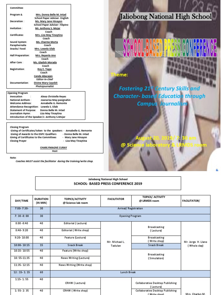 School-Based Press Conference | PDF