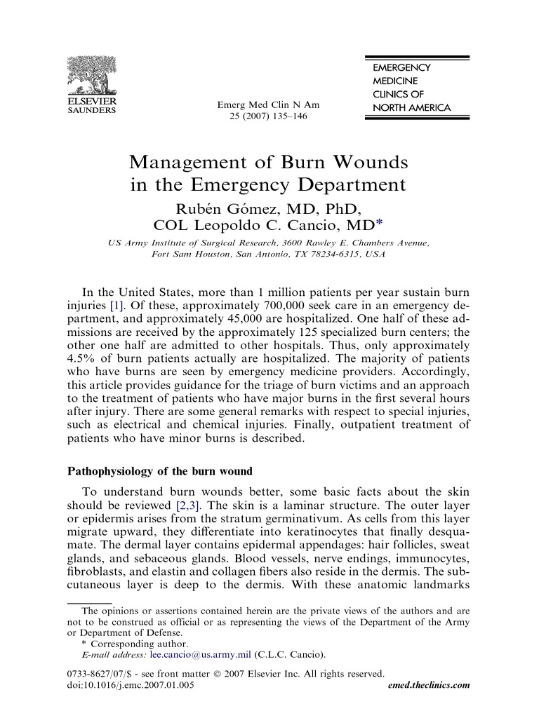 Surgery Burns | PDF | Burn | Skin