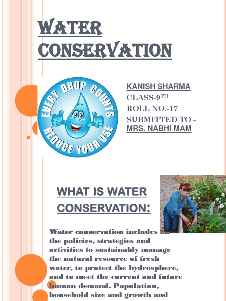 Water Conservation Kanish Sharma | PDF | Water Conservation | Water And ...