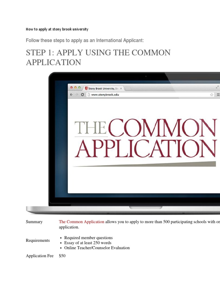 How To Apply at Stony Brook University | PDF | University And College Admission | Engineering