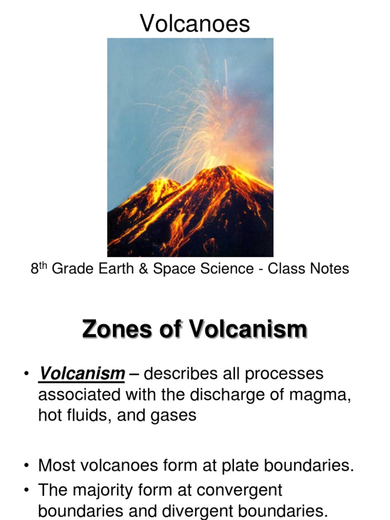Volcanoes: 8 Grade Earth & Space Science - Class Notes | PDF | Volcano ...