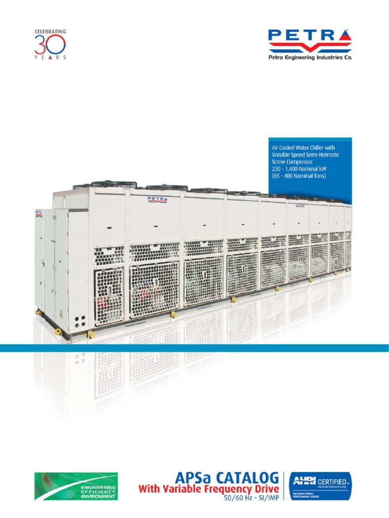 Air Cooled Screw Chiller - APSa VFD Type | PDF | Heat Exchanger | Hvac