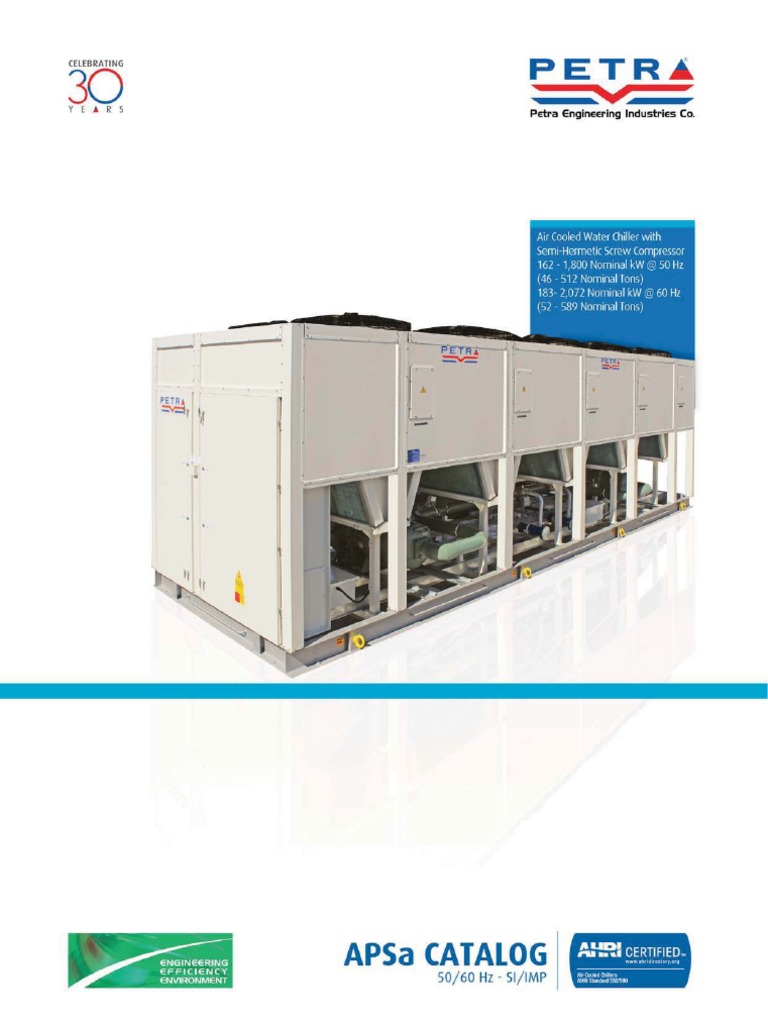 Air Cooled Screw Chiiler - APSa | PDF | Sheet Metal | Power Supply