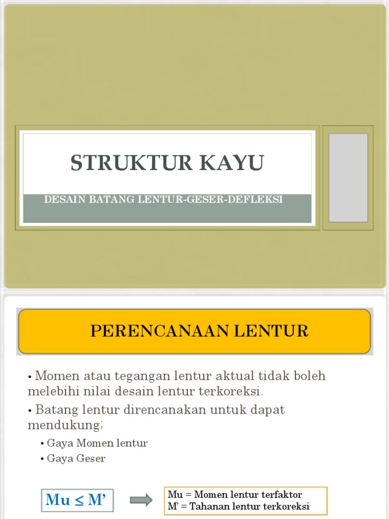 Momen Lentur dan Lendutan Balok Beton | PDF