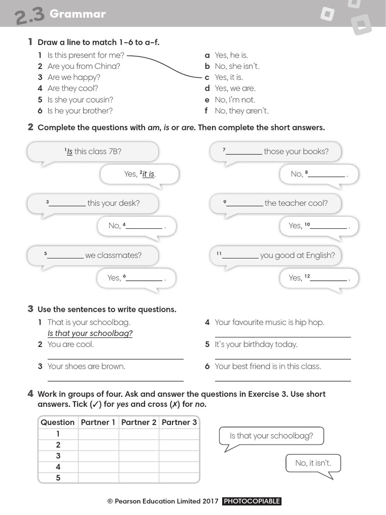 Gg1 Unit2 Grammar2 Worksheet | PDF