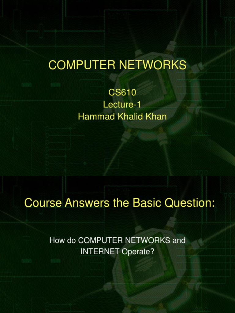 Computer Network - CS610 Power Point Slides Lecture 01 | PDF | Internet ...