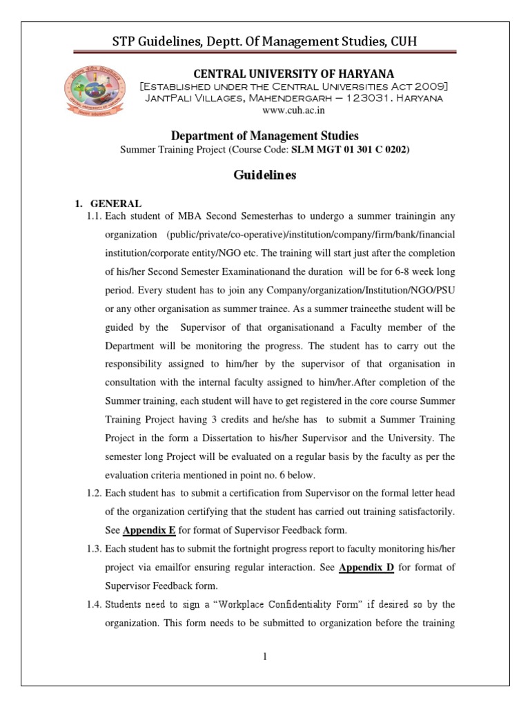 STP Guidelines | PDF | Thesis | Data Analysis