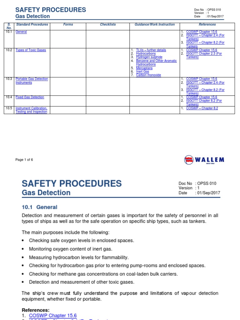 Safety Procedures 10 - Gas Detection | PDF | Oil Tanker | Hydrocarbons