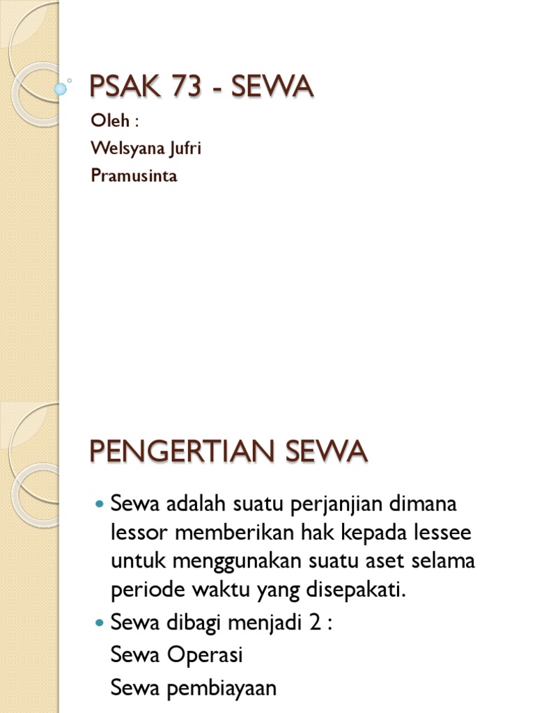 Psak 73 - Sewa | PDF