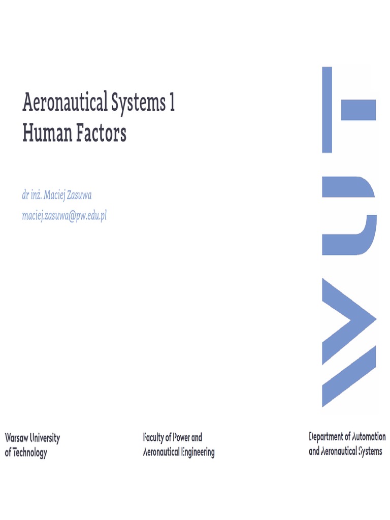 As1 01 Human Factors | PDF | Avionics | Senses