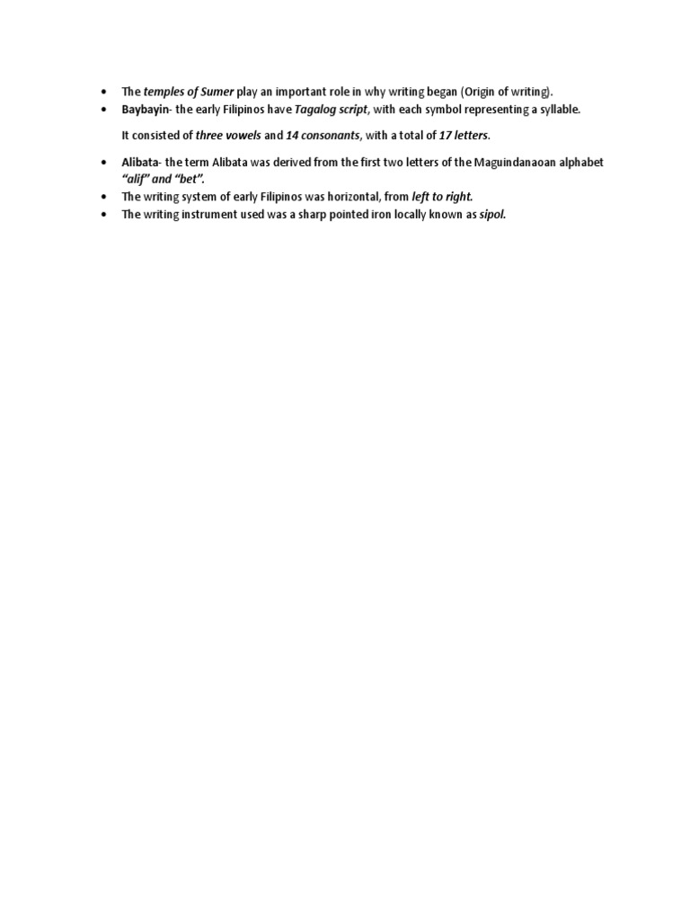 Early Filipino Writing Systems | PDF | Classics