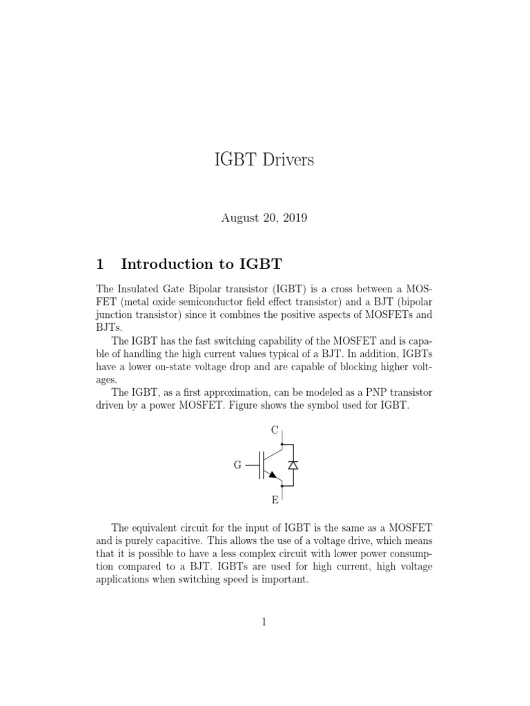 Igbt | PDF | Mosfet | Field Effect Transistor