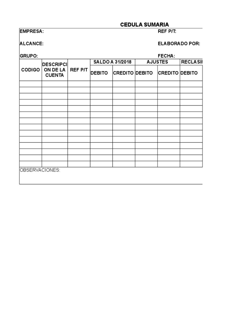 Cedula Sumaria | PDF