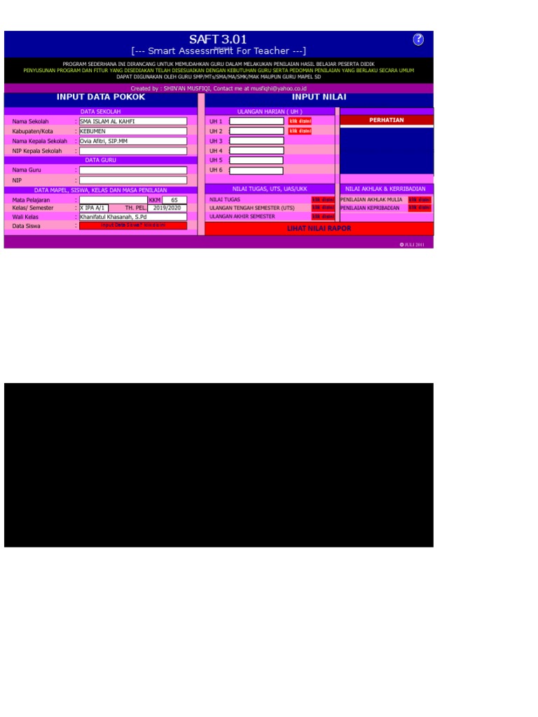 SAFT 3.01: ( - Smart Assessment For Teacher - ) | PDF