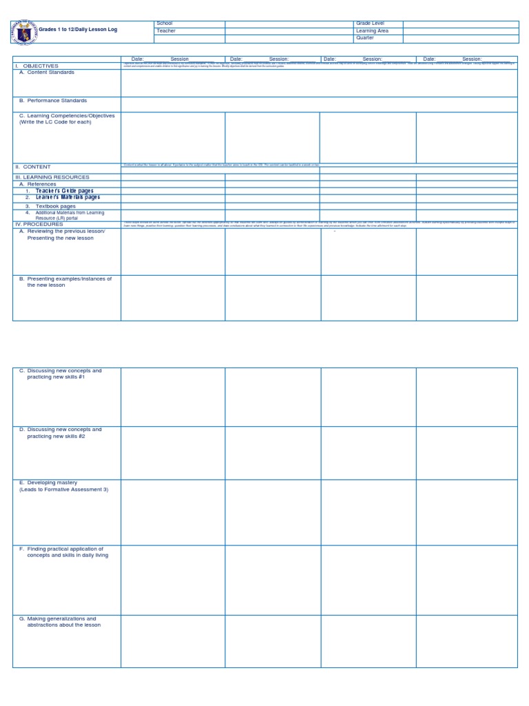 DLL Format1 | PDF | Education Theory | Teachers