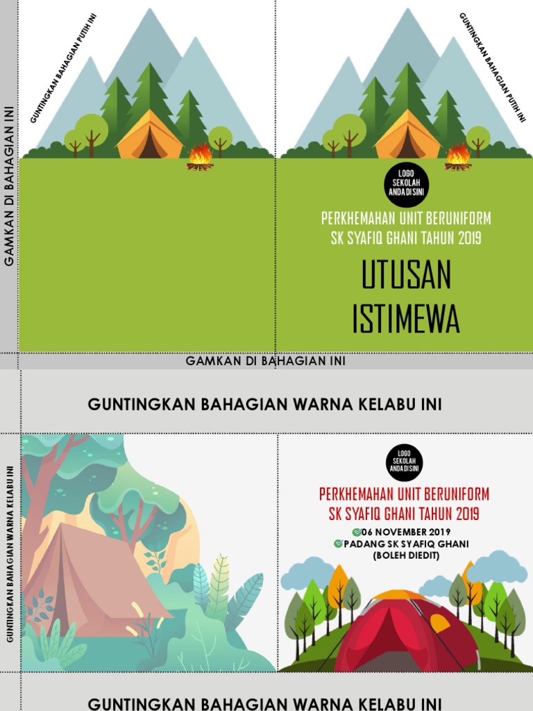 Template Buku Program Perkhemahan Badan Unit Beruniform by Syafghan | PDF