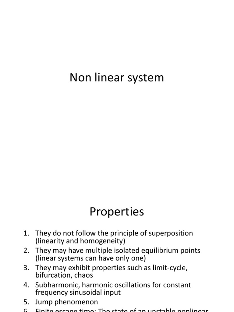 Non Linear System | PDF | Physics | Mechanics