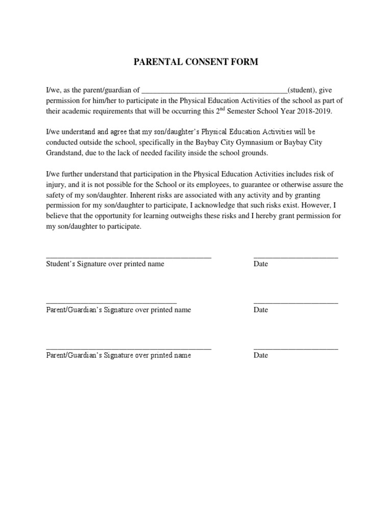 Parental Consent Form | PDF