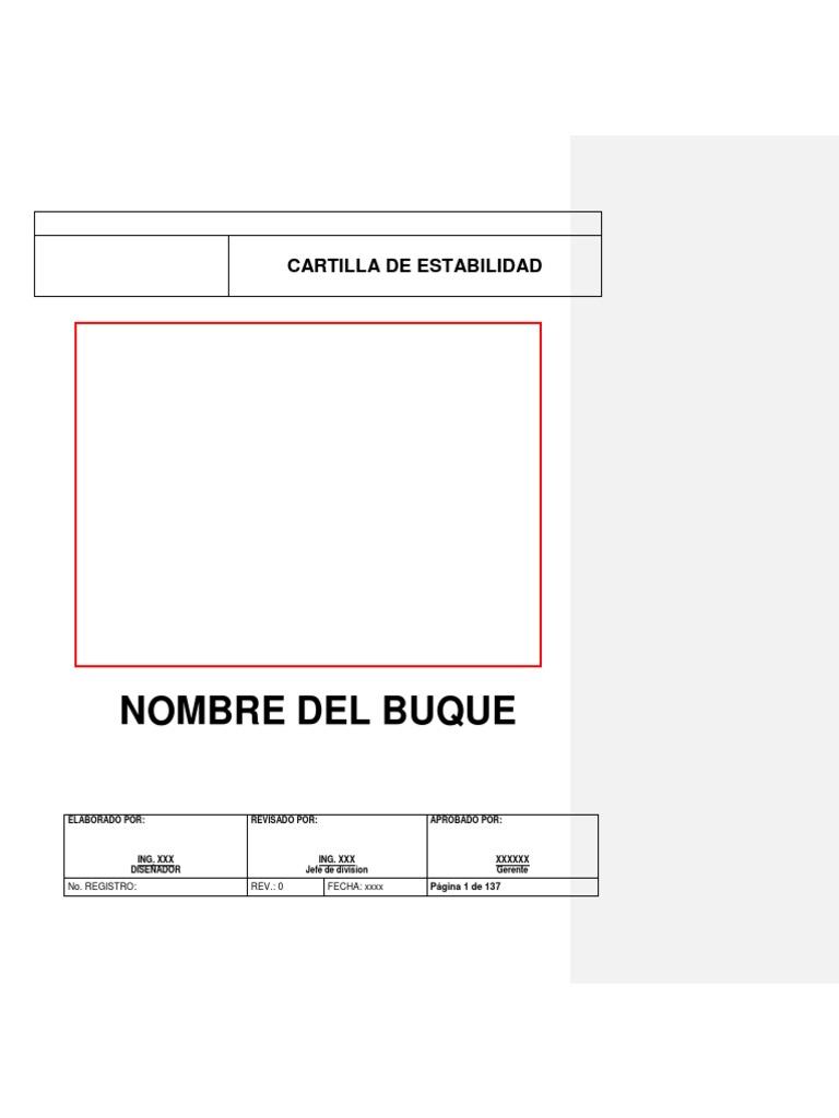 Cartilla de Estabilidad - Ejemplo PDF | PDF | Arquitectura naval | Industria pesada