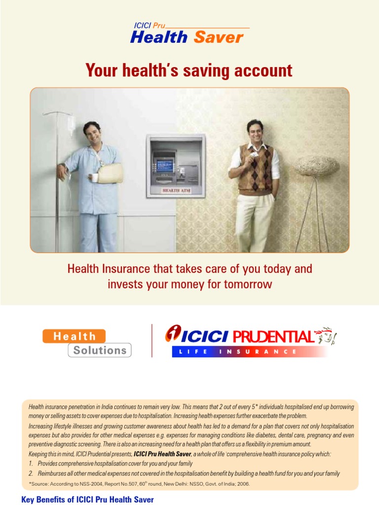 Health Saver Brochure 6may ICICI Prudential | PDF | Life Insurance ...