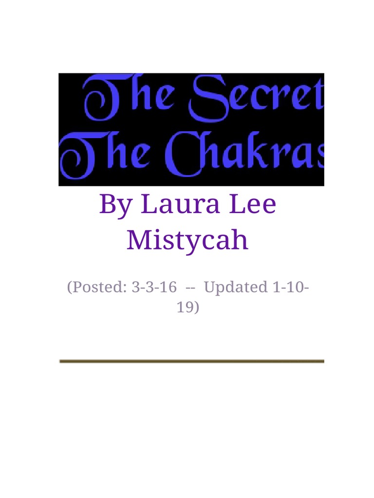 The Secret Behind The Chakras PartII | Download Free PDF | Soul ...