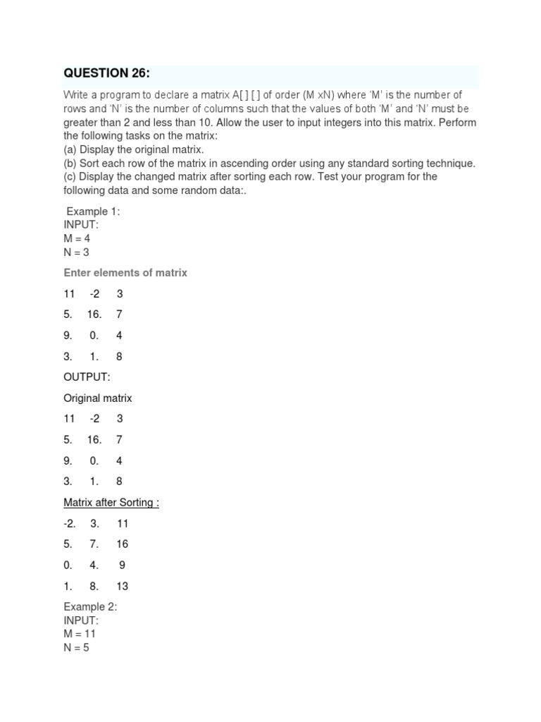 Enter Elements of Matrix | PDF | Integer (Computer Science) | Matrix (Mathematics)