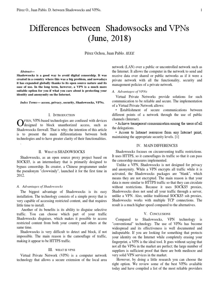 Shadowsocks Vs VPNs | PDF | Virtual Private Network | Proxy Server