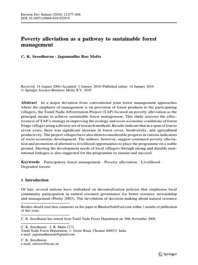 Poverty Alleviation As A Pathway To Sust PDF | PDF | Poverty | Poverty ...