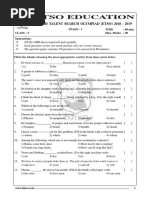 INTSO - MTSO - Grade-5 - Practice Paper-1 - 2024 | PDF | Arithmetic ...