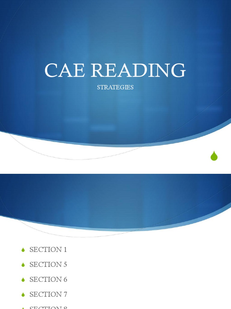 Cae Reading | PDF