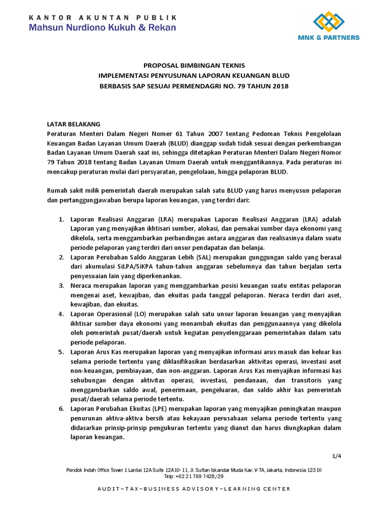 Proposal Bimtek Rsud | PDF