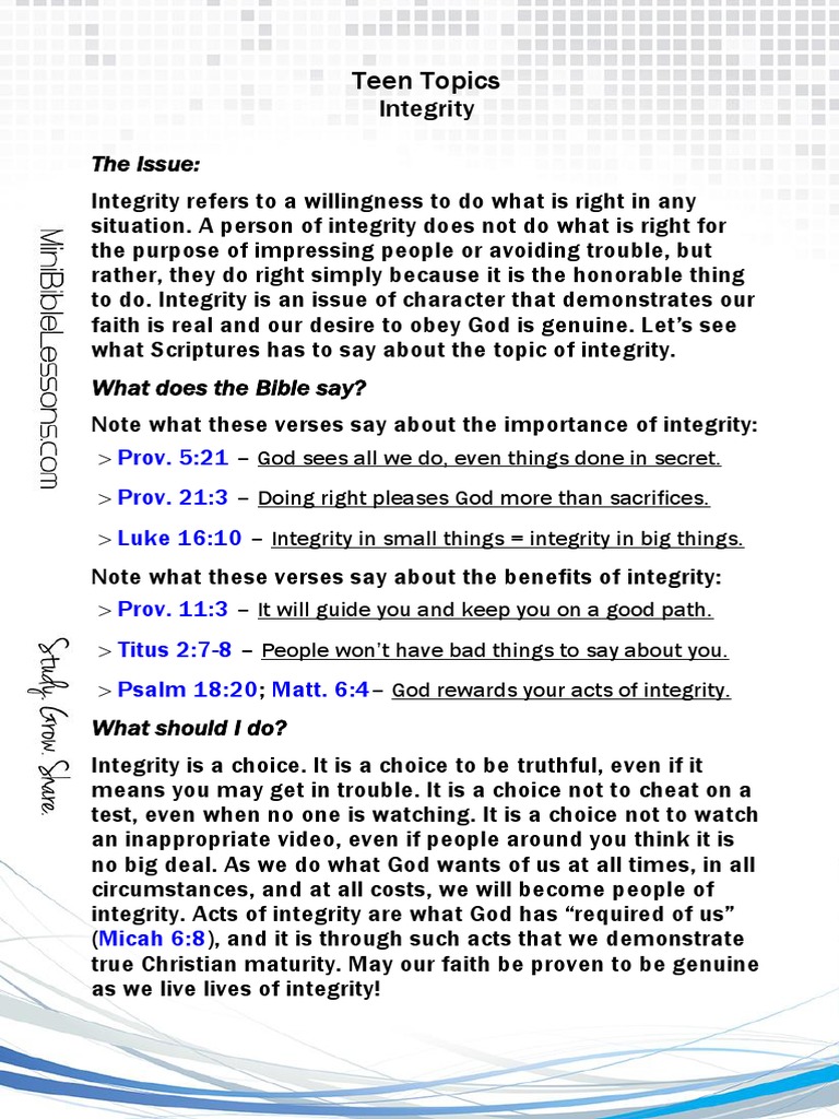 Teen Topics: The Issue | PDF