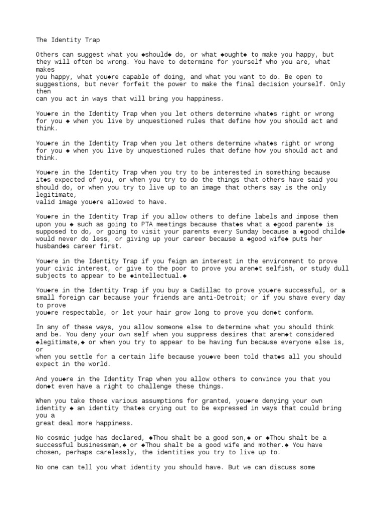 The Intellectual and Emotional Traps by Harry Browne | PDF | Emotions ...