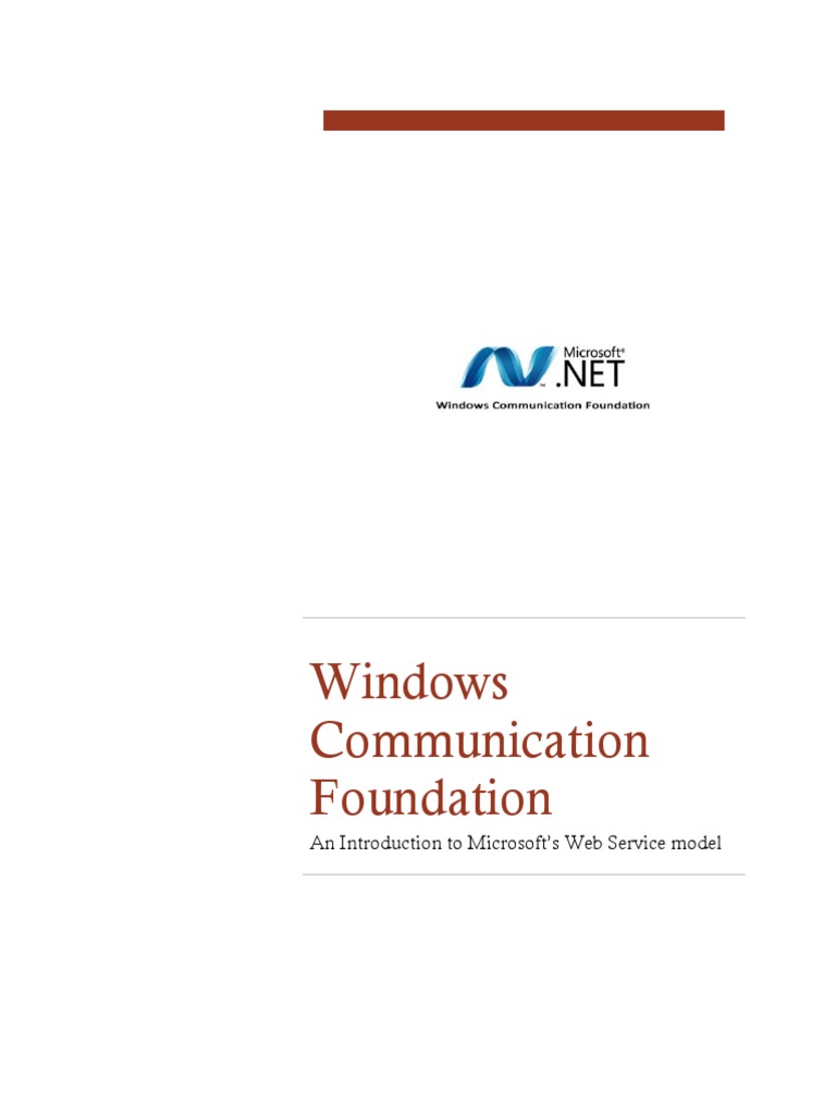 Wcf Sample Pdf Windows Communication Foundation Web Service