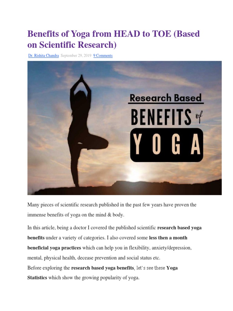Scientific Benefits of Yoga Explained | PDF | Cardiovascular Diseases ...