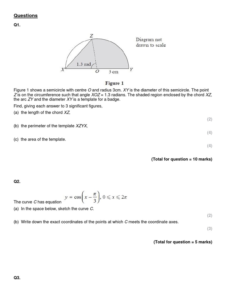 6 7. Trig and Radian Measures | PDF | Area | Angle