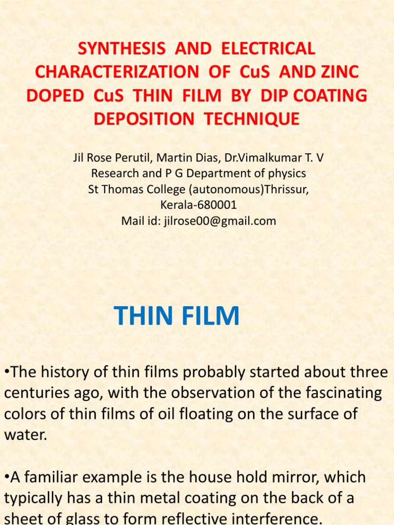 Synthesis and Characterization of CuS and Zn-Doped CuS Thin Films | PDF ...